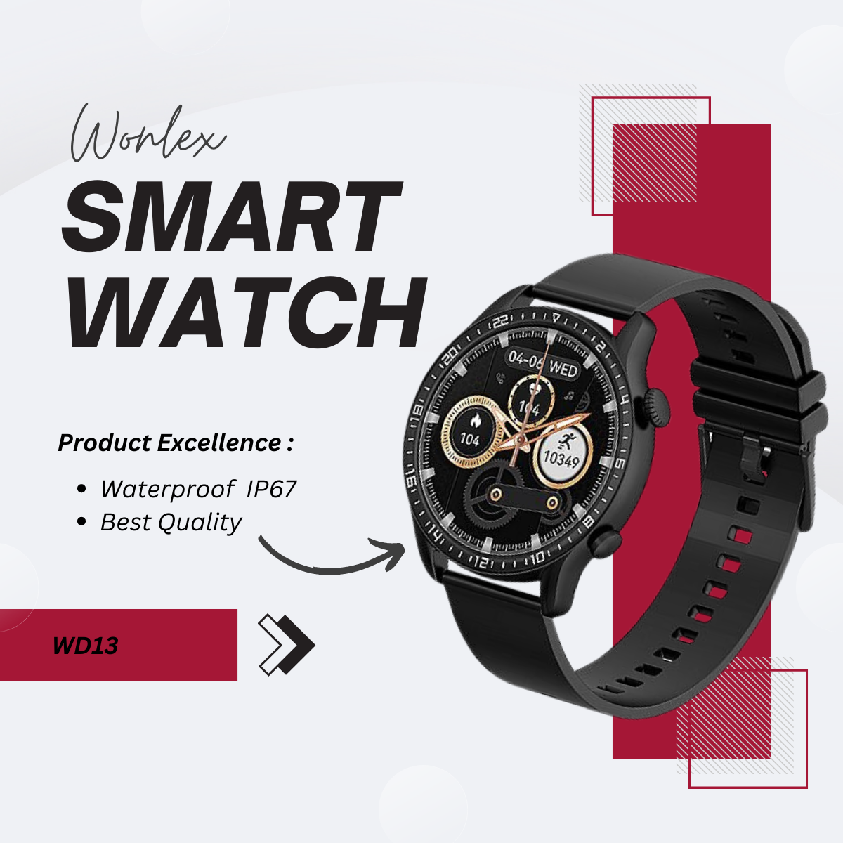 Reloj inteligente Wonlex DW13 - negro | Secutek.es